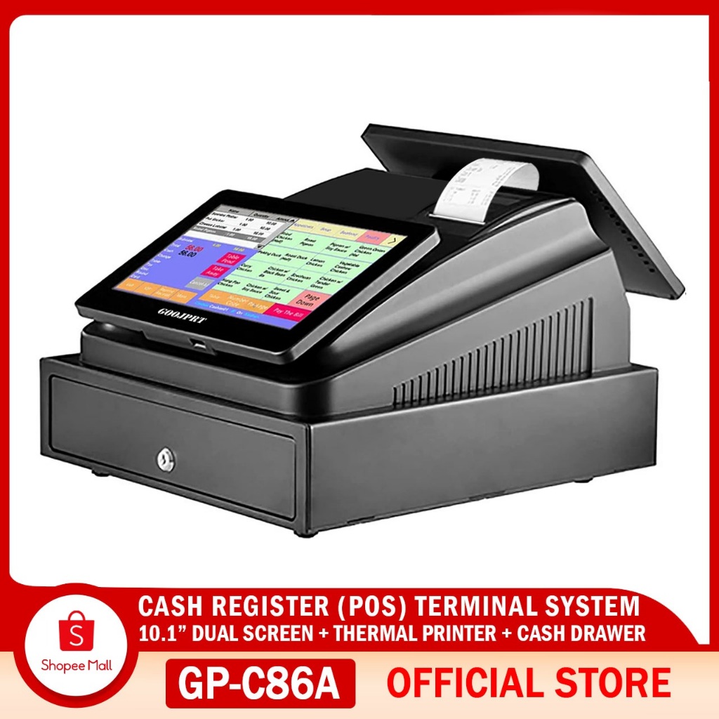 GP-C86D POS System Electronic Cash Register with Thermal Printer & Cash ...