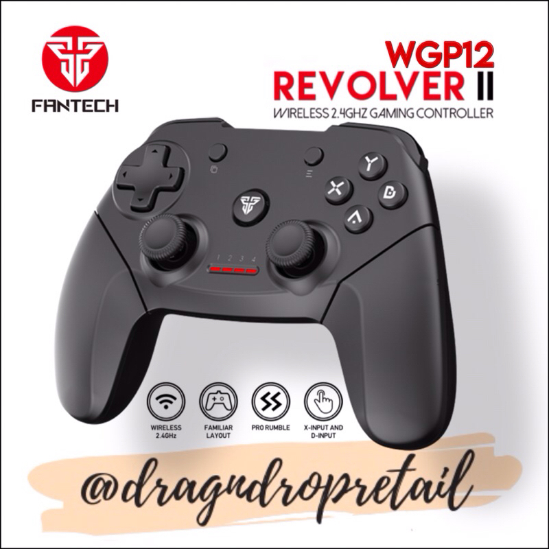 FANTECH REVOLVER II WGP12 Wireless 2.4GHz Gaming Controller Gamepad ...