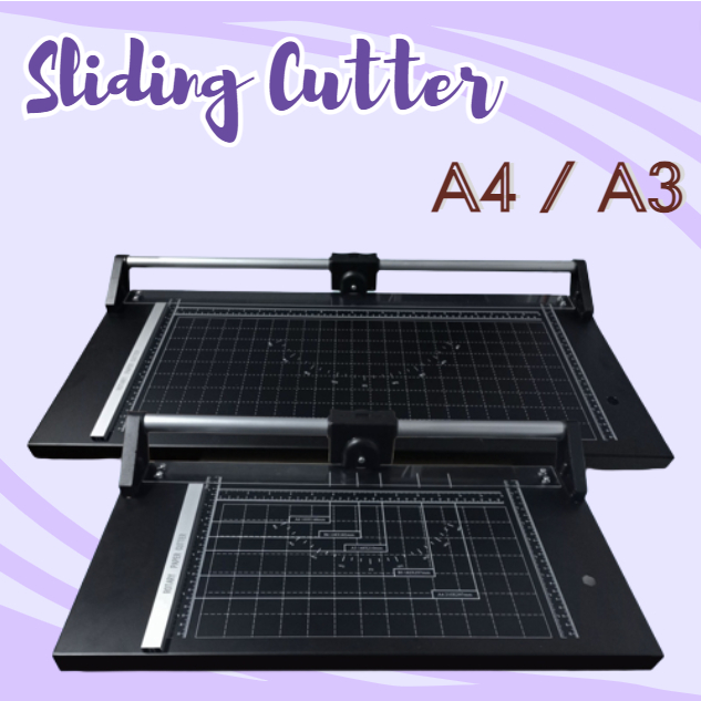 QUAFF Sliding Cutter Heavy Duty For Vinyl / Cardboard / Paper A4 or A3 ...