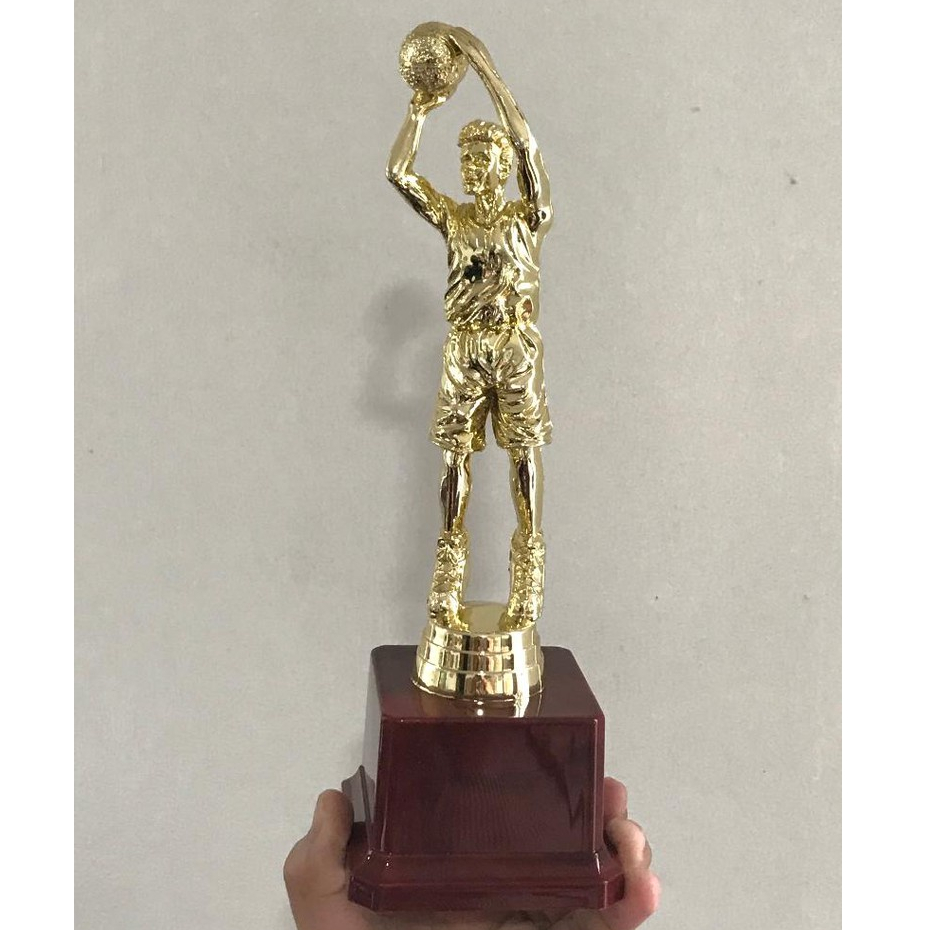Basketball Trophy (Gold) 23CM (CUSTOMIZE NAME PLATES) | Shopee Philippines