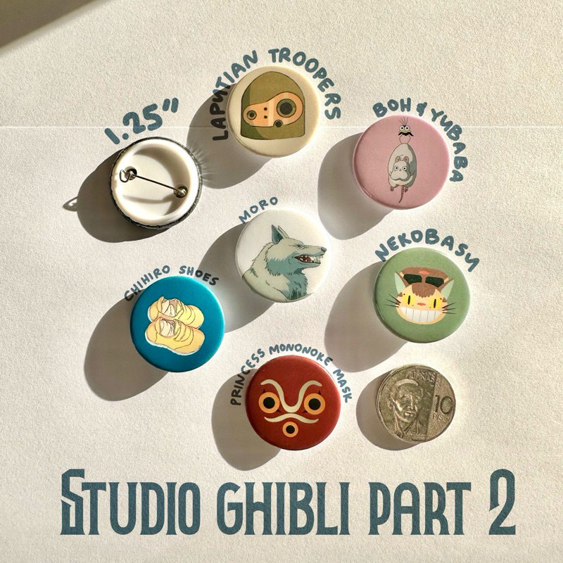 1.25” Studio Ghibli Themed Button Pin | Part 2 | Shopee Philippines