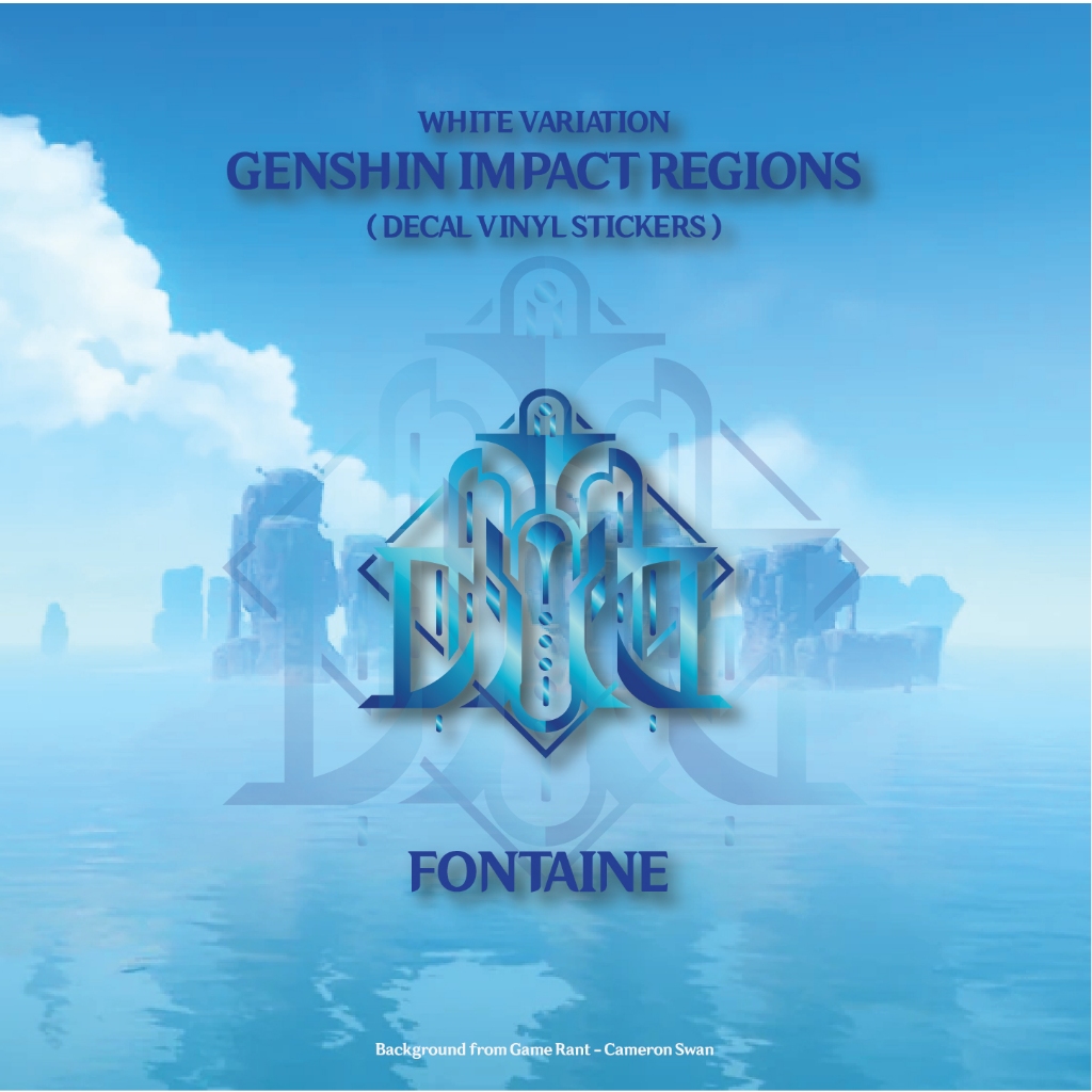 Genshin Impact Region - Decal Stickers Waterproof - Opal Variation ...