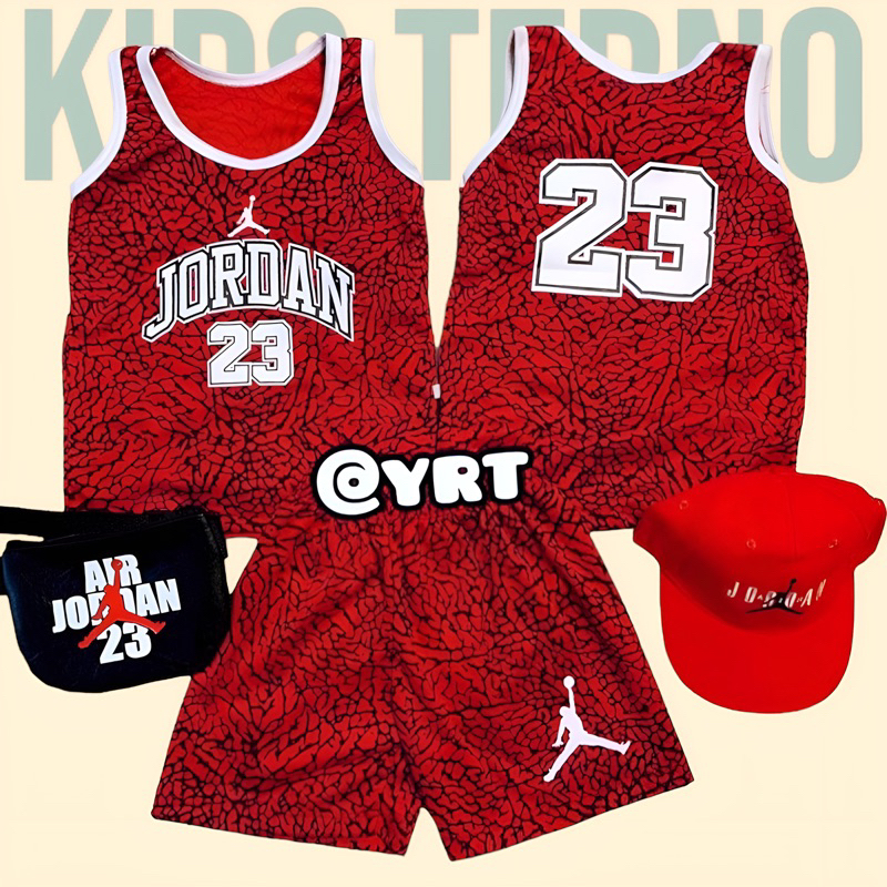 JORDAN Cotton Terno For Kids 1-10yrs Baby Boy Clothes CEMENTED | Shopee ...