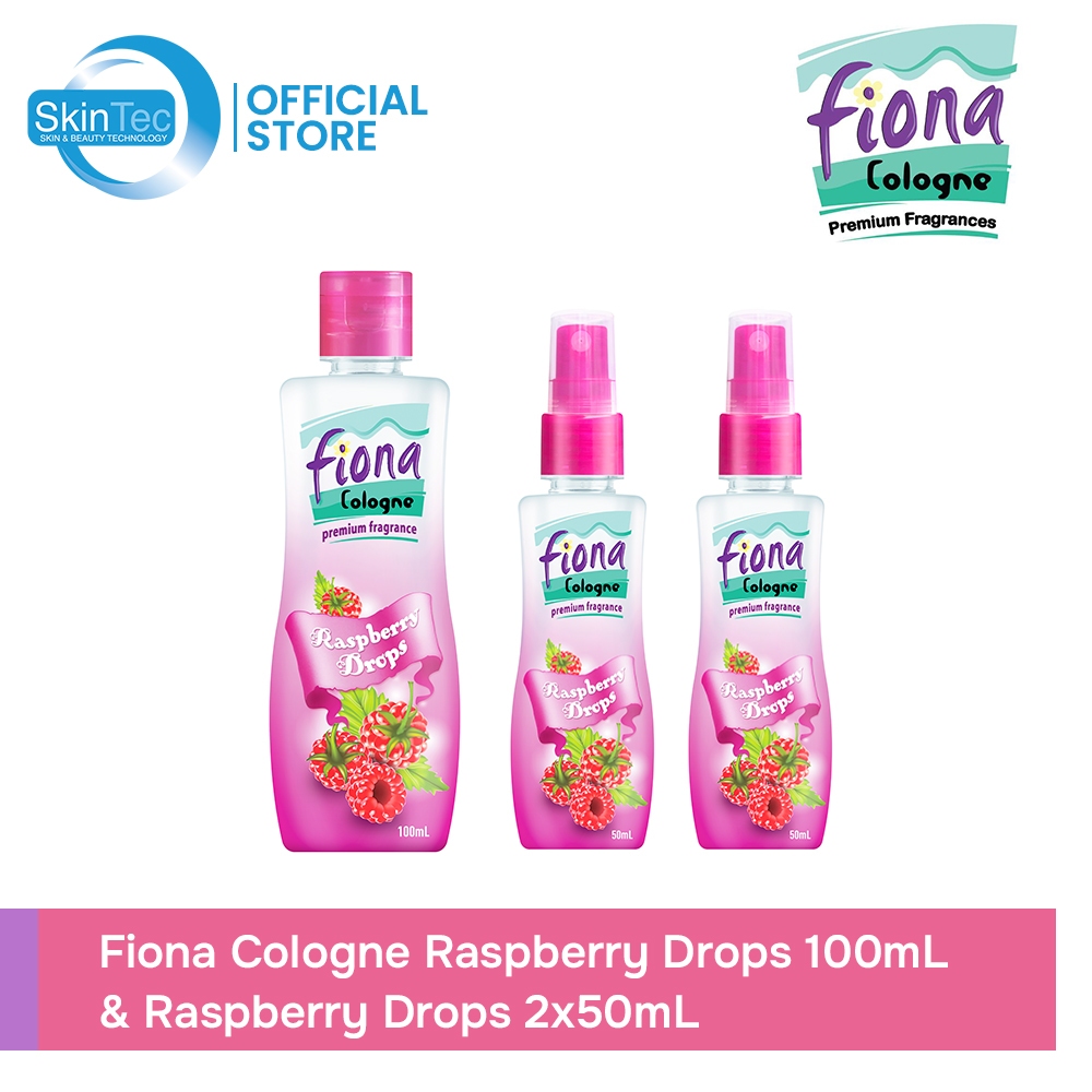 Fiona Cologne Raspberry Flip Top 100ml and 2 pcs 50ml Spray | Shopee ...