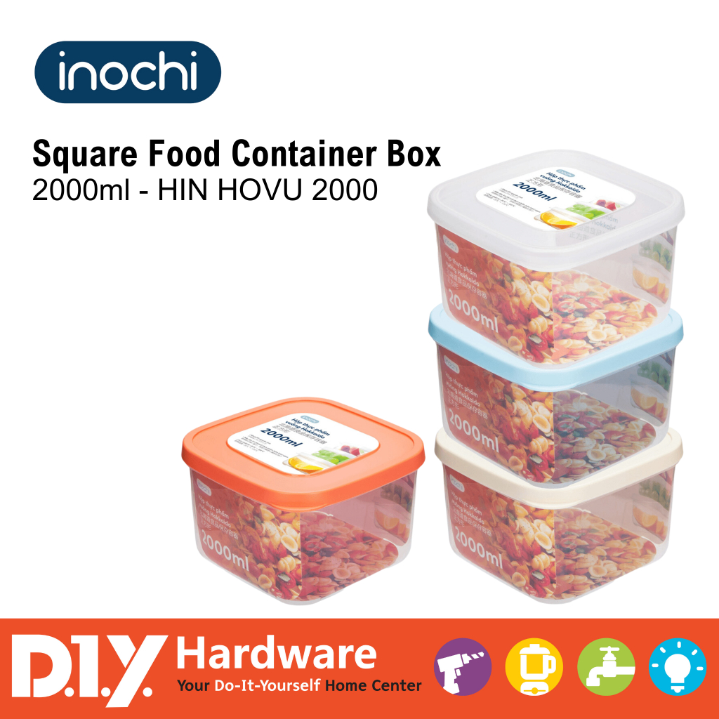 INOCHI Hokkaido Square Food Storage Container Box 2000ml | Shopee ...
