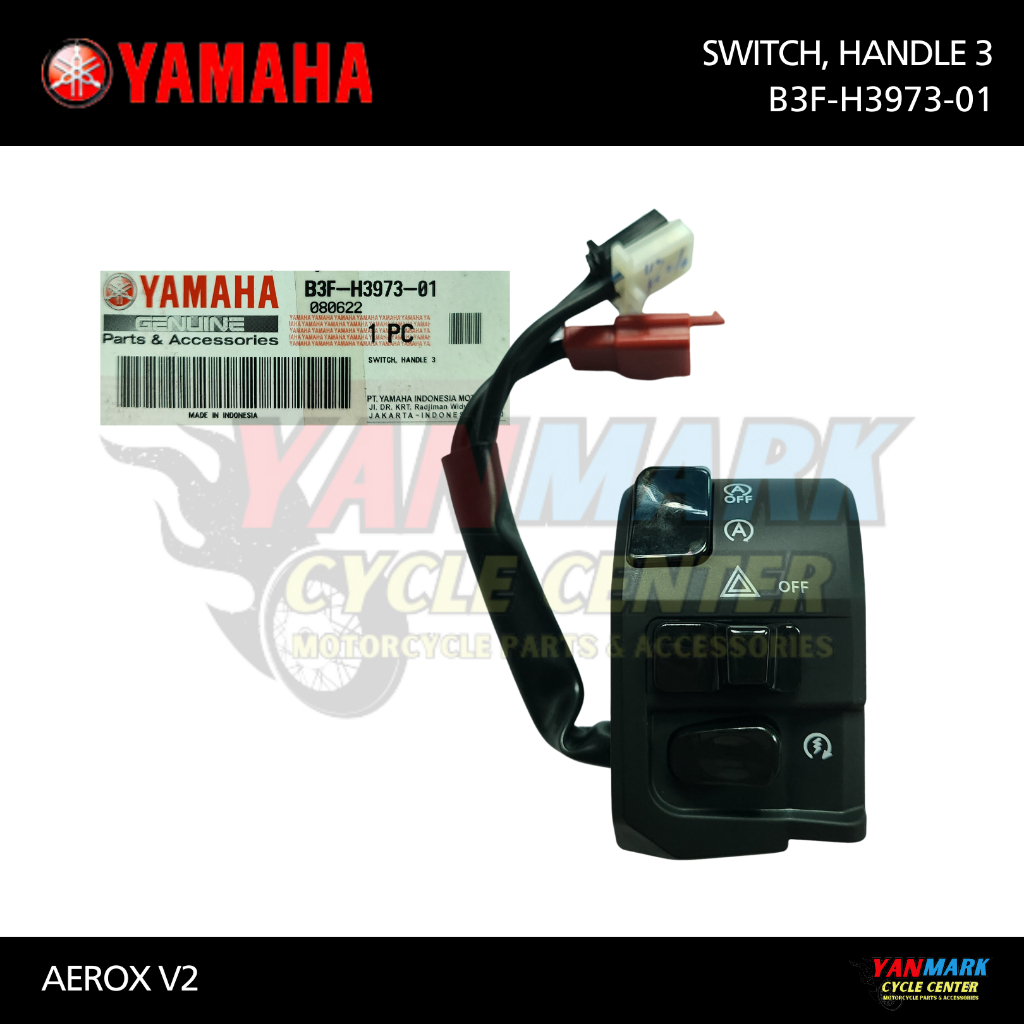 ORIGINAL YAMAHA - SWITCH, HANDLE 3 - AEROX V2 | NMAX V2 - B3F-H3973-01 | Shopee Philippines