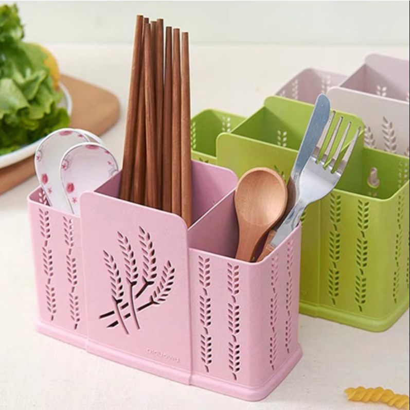 PD Wall Mounted Kitchen Utensils Storage Drainer Basket For Knives Fork ...