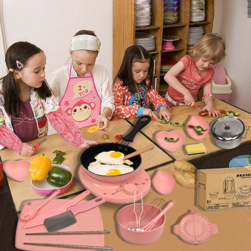 24pcs Cooking Set Toys Real Mini For Kids Kitchen Set Toys for Kids ...