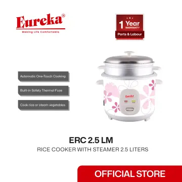 EUREKA Rice Cooker With Steamer 2.5 Liters | Shopee Philippines