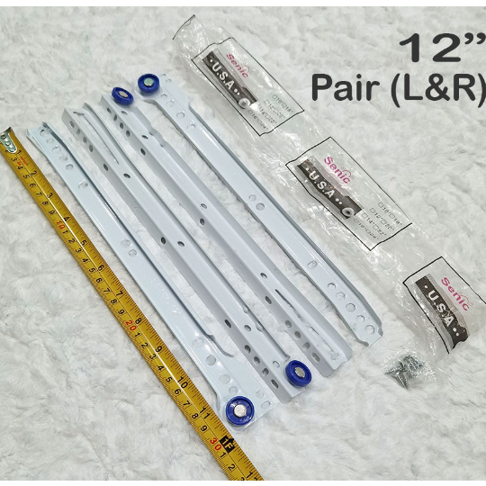 SENIC USA Heavy Duty Drawer Slide Guide Roller Type #12 #14 #16 #18 #20 ...