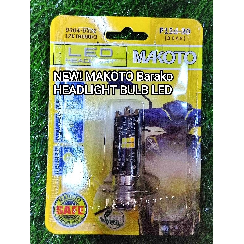 NEW! MAKOTO LED BARAKO Tri-led HEADLIGHT BULB (3HOLES) | Shopee Philippines