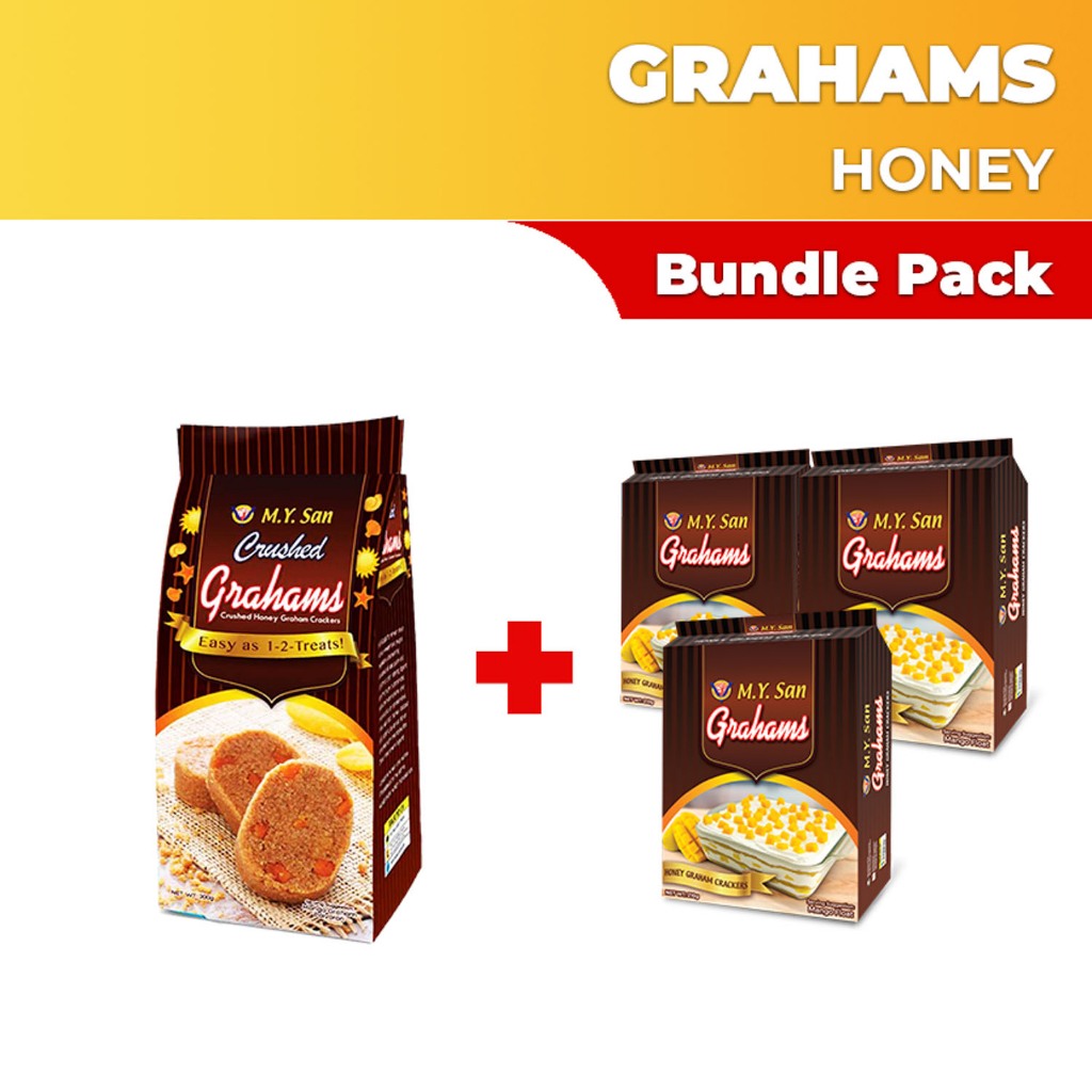 MY San Handy Pack Honey Grahams 200g + MY San Graham Crushed Honey 200g ...