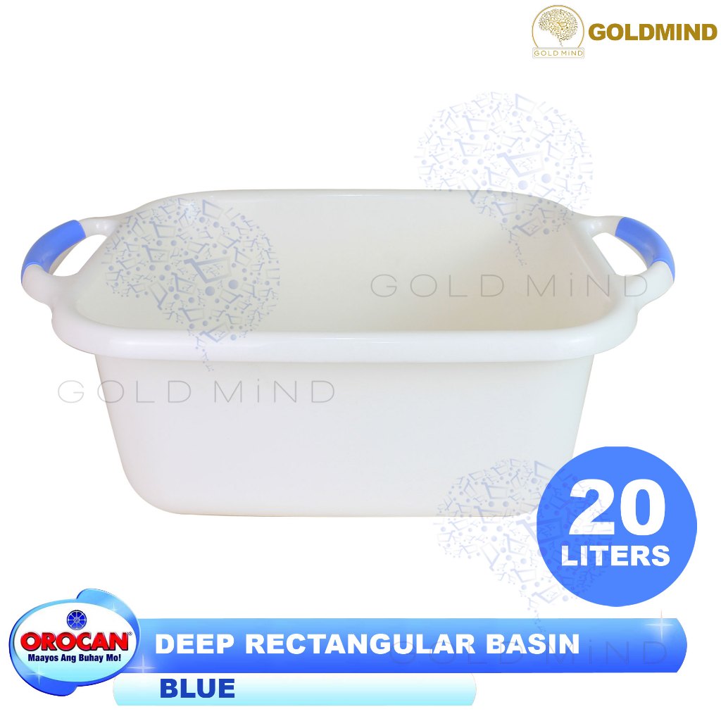 Orocan Deep Rectangular Basin 20 LITERS - Gold Mind | Shopee Philippines