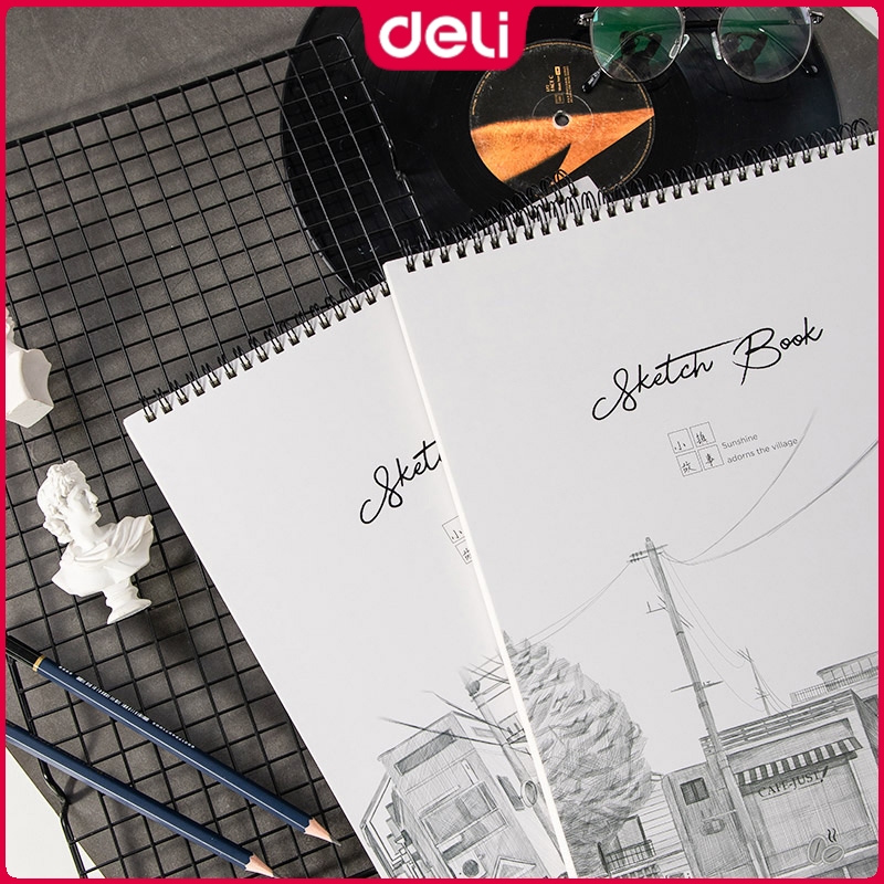 Deli 73633 Sketch Book-8K 40 pages Blank Drawing Book Art Paint ...