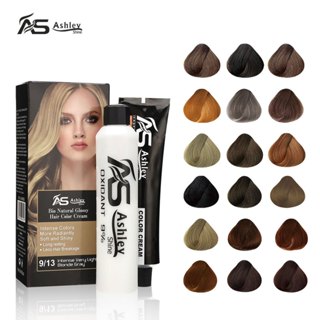 Ashley Hair Color Bio Natural Hair Color Set Ash Gray Hair Dye 60ml*2pc ...