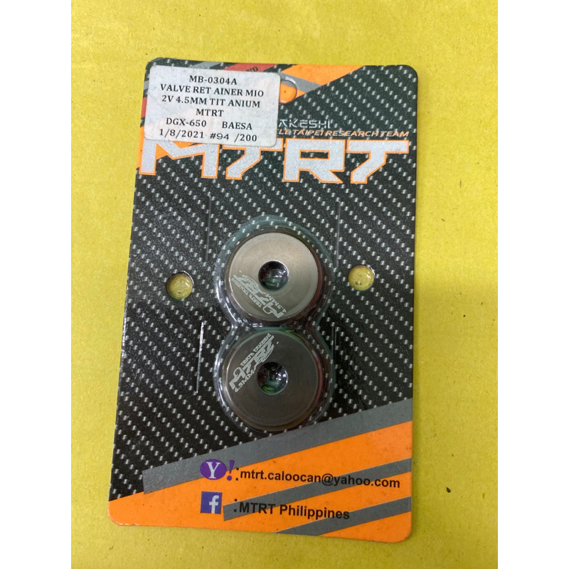 VALVE SPRING 5turns, Metal retainer 4.5mm & valve seal 4.5mm MTRT made ...