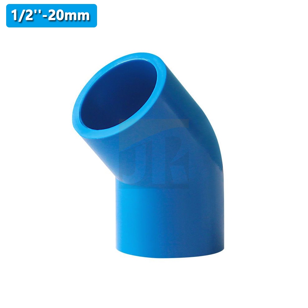 PVC Blue Straight Bent Water Pipe Fittings 45 ° Elbow 1/2inch To 1inch ...