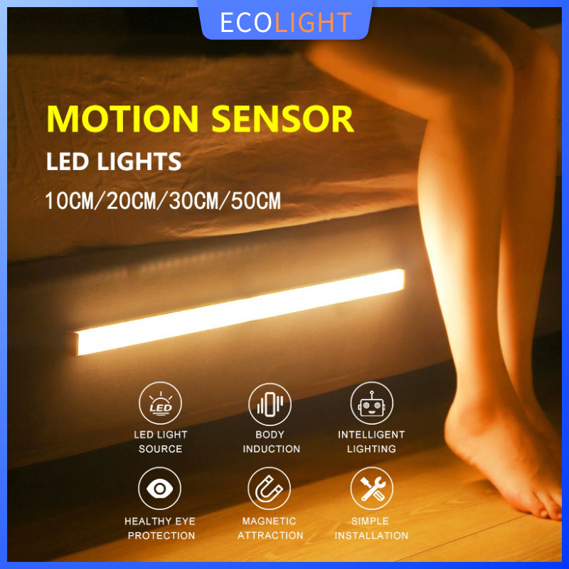 ECOL LED Motion Sensor Light Rechargeable Light Magnetic Light Study Lamp Cabinet Light | Shopee ...