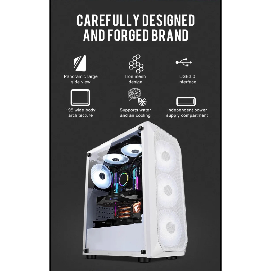 INPLAY METEOR 30 MID TOWER ATX PC CASE | Shopee Philippines