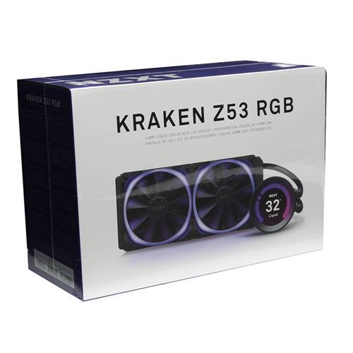 NZXT Kraken Z53 Series RGB 240mm Aio CPU Liquid Cooler Lcd Display Aer ...