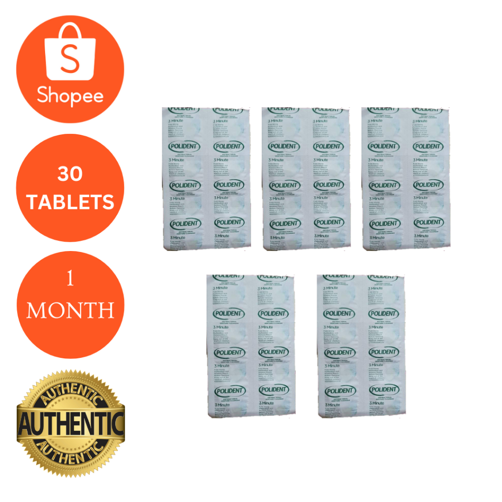 POLIDENT 3 MINUTE 30 TABLETS 1 MONTH SUPPLY USA VARIANT | Shopee ...