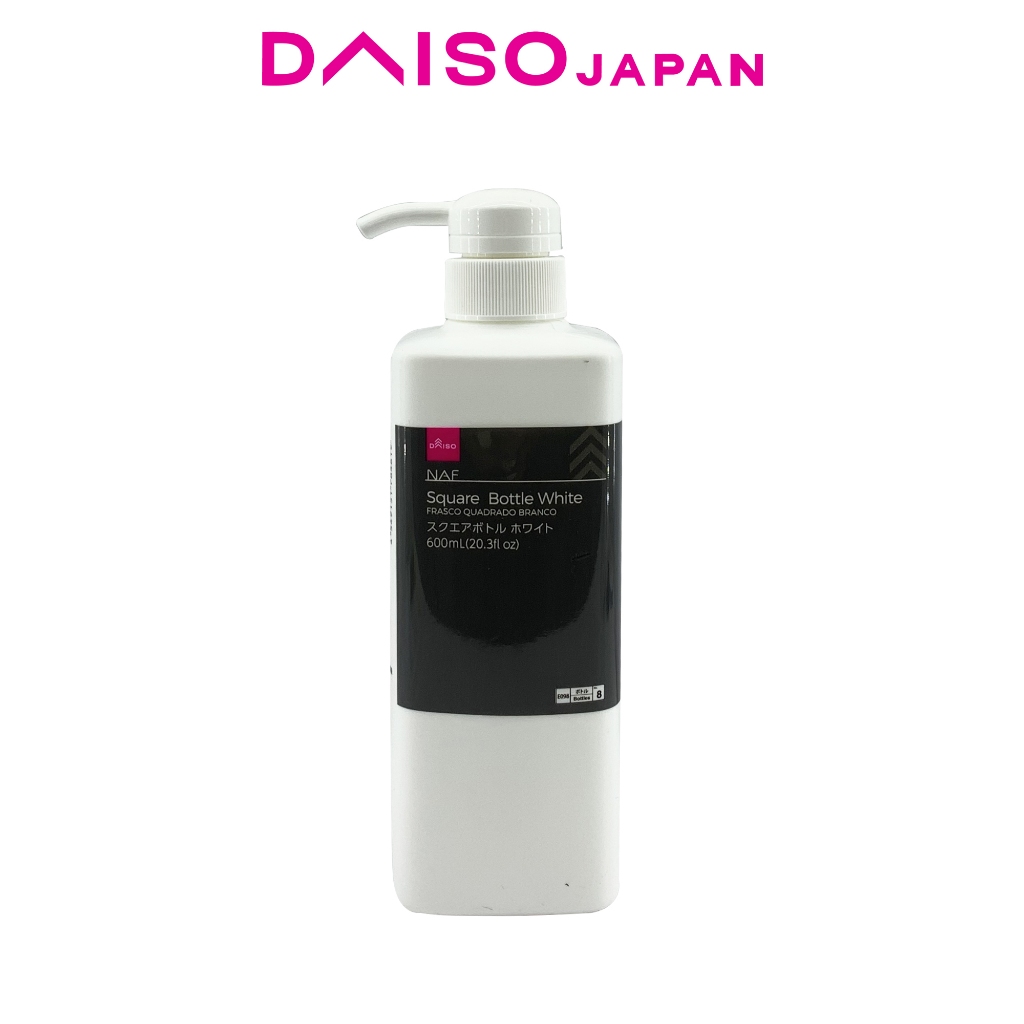 Daiso Square Pump Bottle (White, 600ml) | Shopee Philippines