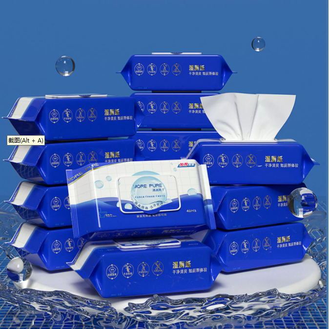 Flushable Wet Wipes Toilet Tissue 10PCS 40PCS Delicate Fresh Fragrance ...
