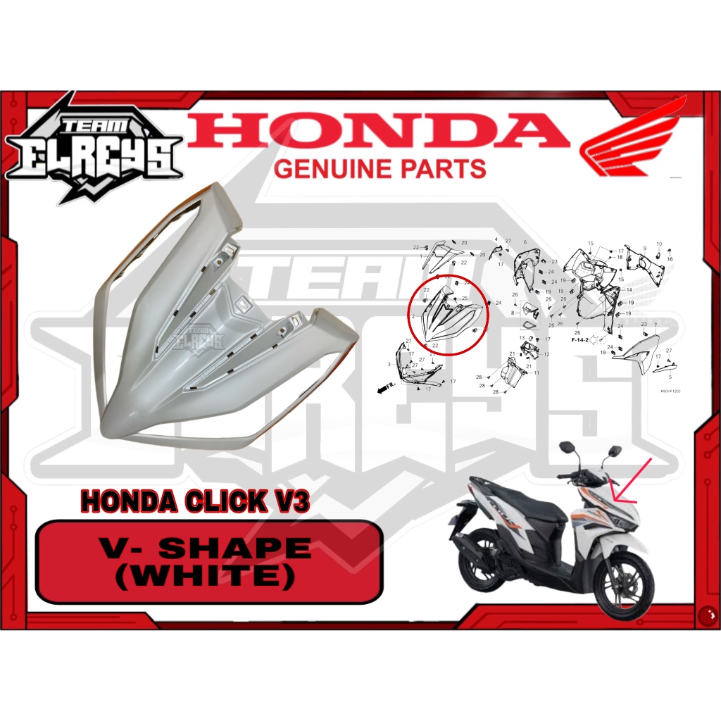 FRONT V SHAPE FOR CLICK 125 V3 | Shopee Philippines