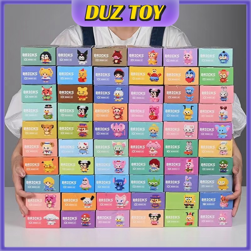 【DUZ】Mini Building Block Assembled Small Sanrio Particles Toys For Kid ...