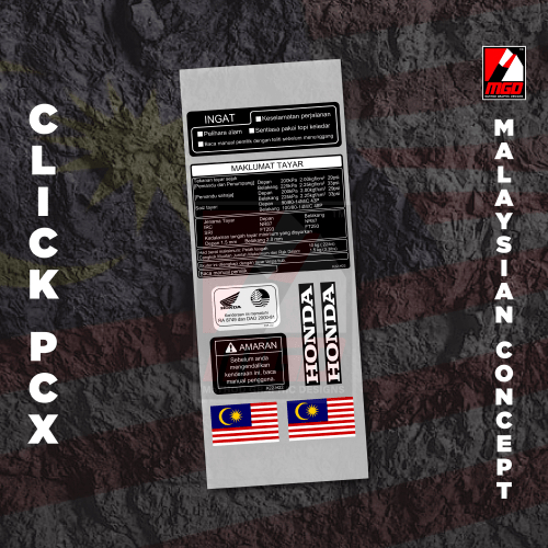 MALAYSIAN WARNING STICKERS with shifting pattern and Malaysia flag ...