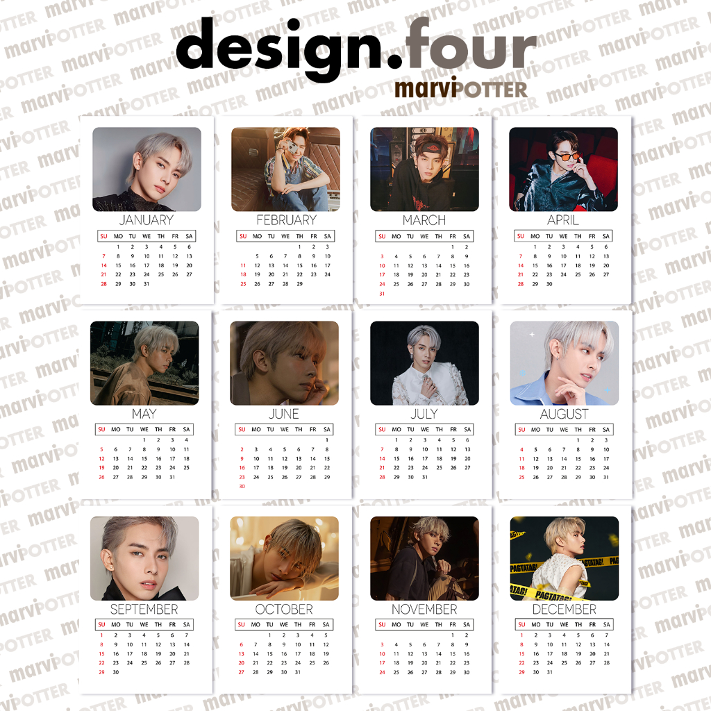 SB19 Mahalima Inspired 2024 Desk Calendar 4R (200 GSM Page 250 GSM Tent ...
