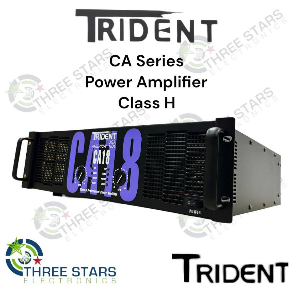 Trident CA-18 Power Amplifier 1100 watts x2 RMS Class H | Shopee ...