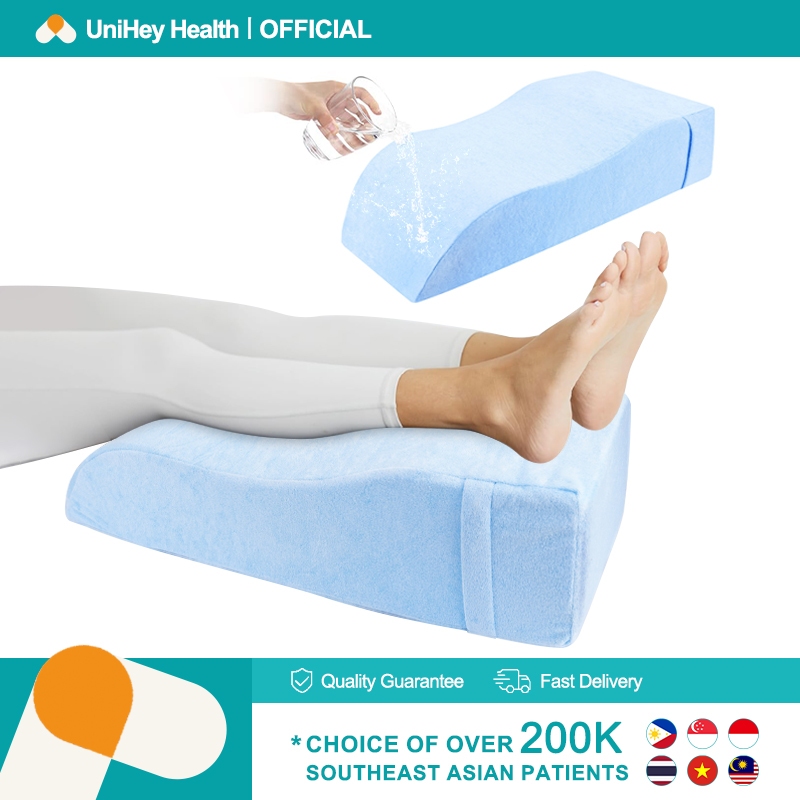 【UniHey】Leg Elevation Pillow Memory Foam Leg Rest Wedge Pillow for ...