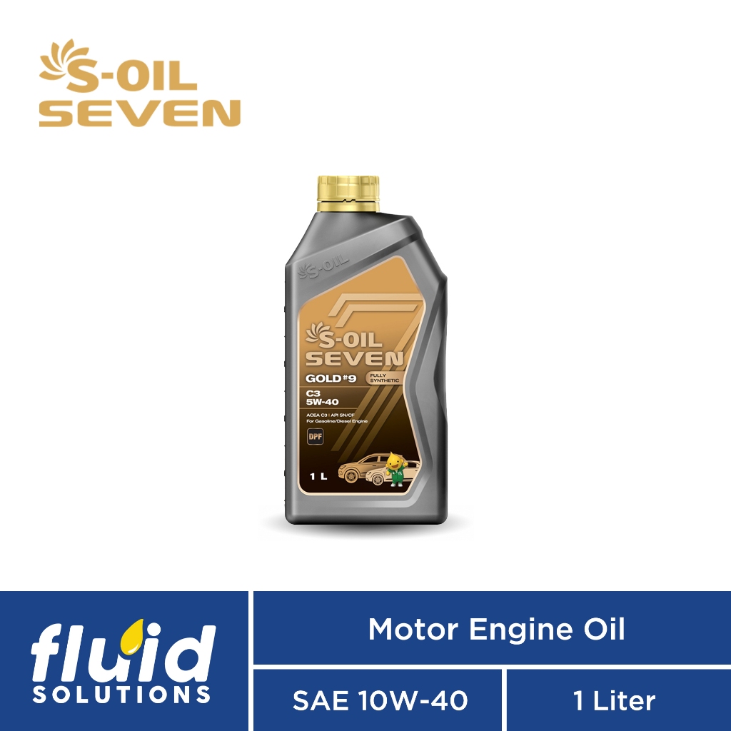 S-OIL 7 GOLD #9 C3 5W-40 Gasoline Engine Oil (1L) | Shopee Philippines