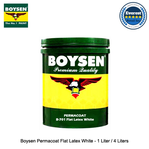 Boysen Permacoat Flat Latex White 1 Liter / 4 Liters | Shopee Philippines