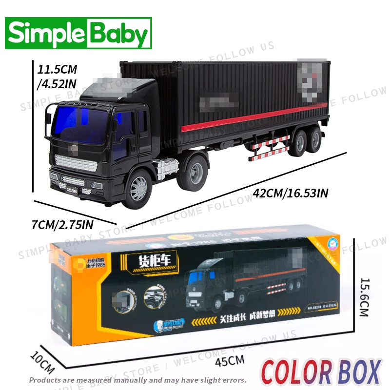 Container Truck Toy For Kids 42 cm Transport Vehicle Model Scene ...