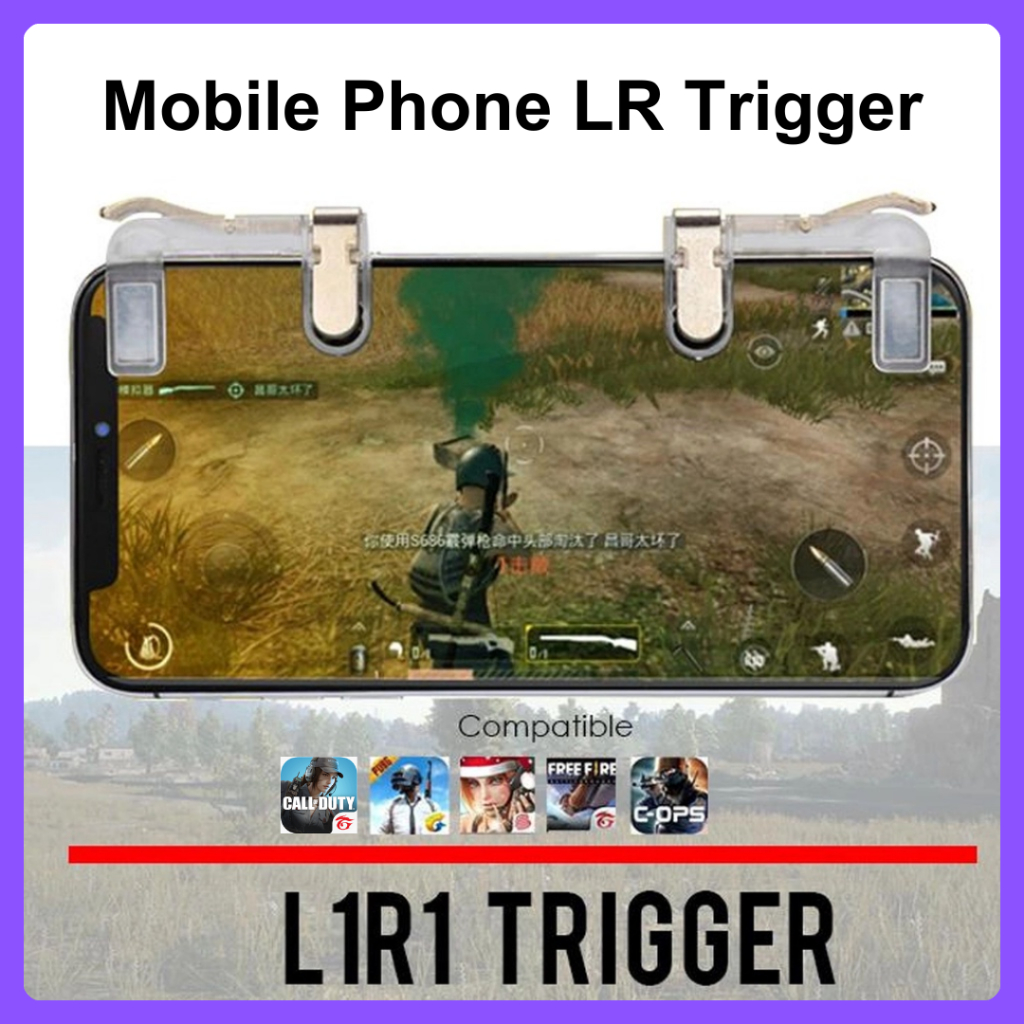 Mobile Game Trigger Controller For Call of Duty, Free Fire, ROS, PUBG L1R1 Mobile Gaming ...