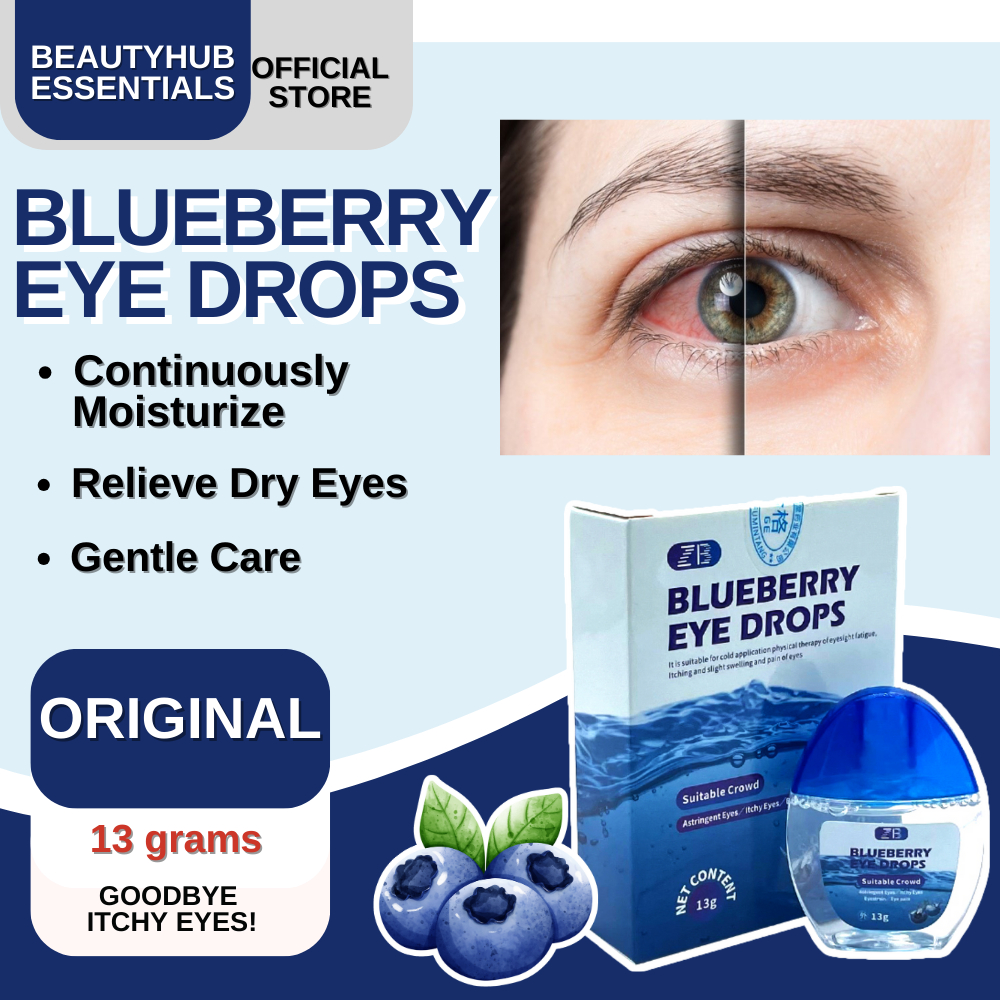 ZB Blueberry Eye Drop Relive Dry Eyes Gentle Care Itchy Eyes Sore Eyes ...