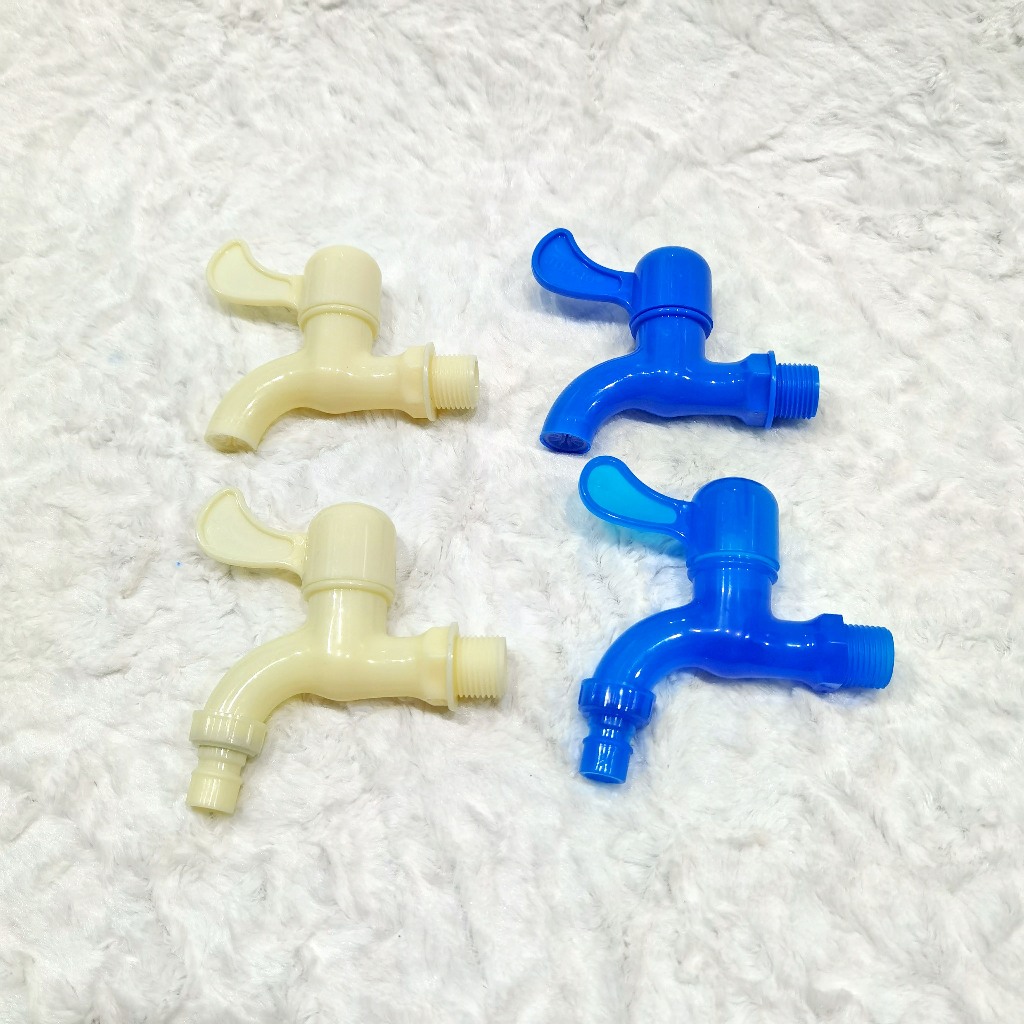Faucet Plastic PVC Hose Bibb Plain Bib Ball Socket Type Blue White PBC ...
