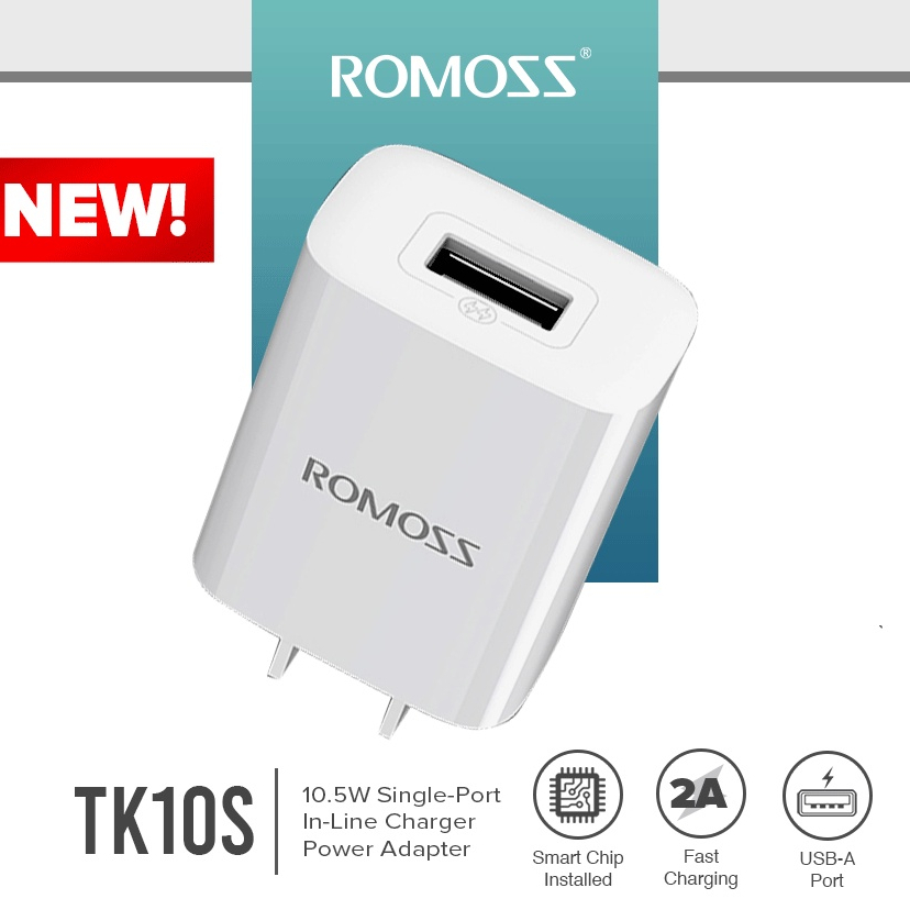 Romoss Tk10S 10W Single-Port In-Line Charger Tk12S 2.1A Double Port ...