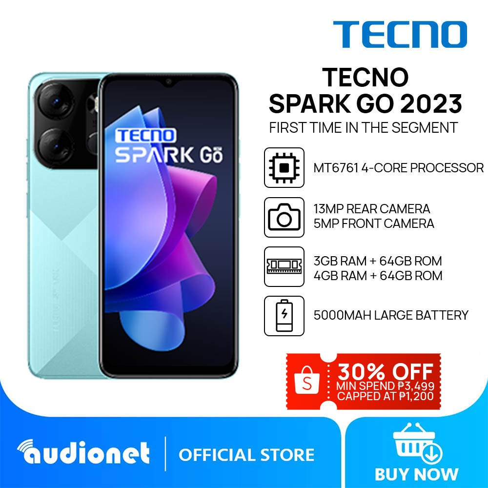 Tecno Spark Go 2023 Smartphone 3gb+64gb 4gb+64gb Mediatek Mt6761 Helio A22 | Shopee Philippines