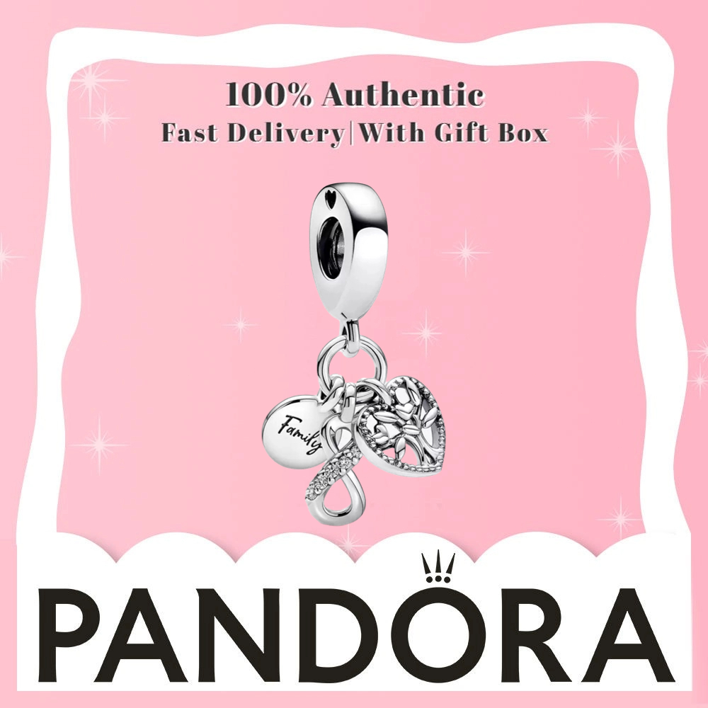 Pandora Family Infinity Triple Dangle Charm 792201C01 S925 100% ...