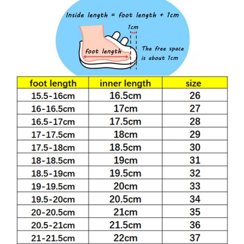 26 cm shoe size store