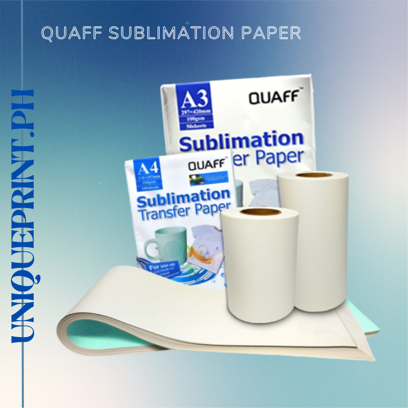 QUAFF Sublimation Transfer Paper 100GSM A4 // A3 // 8.2 // 12 inches 50 ...