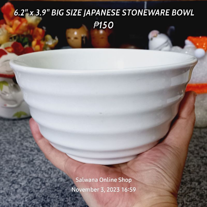 BIG SIZE JAPANESE STONEWARE BOWL | Shopee Philippines