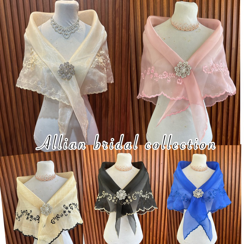 MODERN FILIPINIANA ALAMPAY W/ FREE Brooch | Shopee Philippines