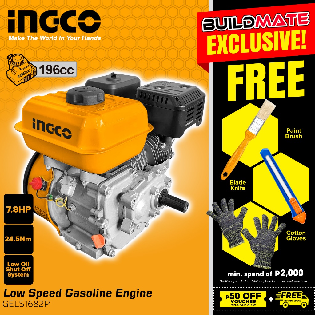 BUILDMATE Ingco 4-Sroke Industrial Marine Low Speed Gasoline Engine 6 ...