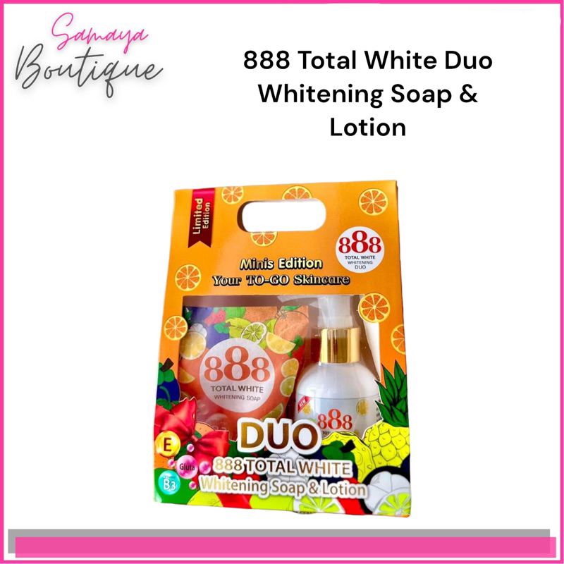 888 Total White Whitening DUO MINIS EDITION 888 SOAP 888 LOTION ...