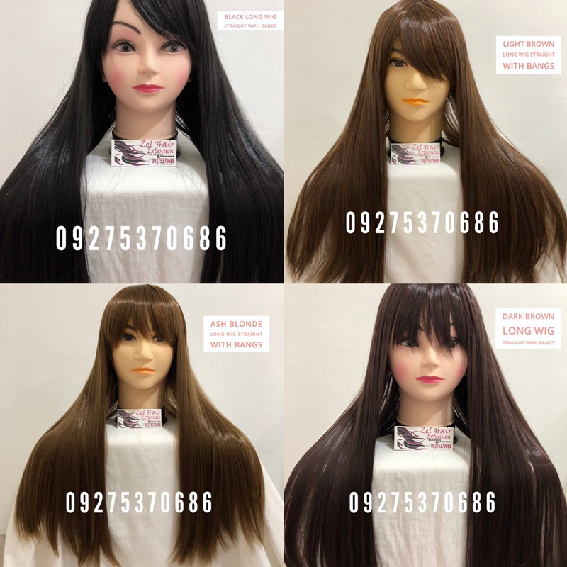 Long Wigs Washable With Bangs / Wigs Human Hair Like / Wig Class A ...