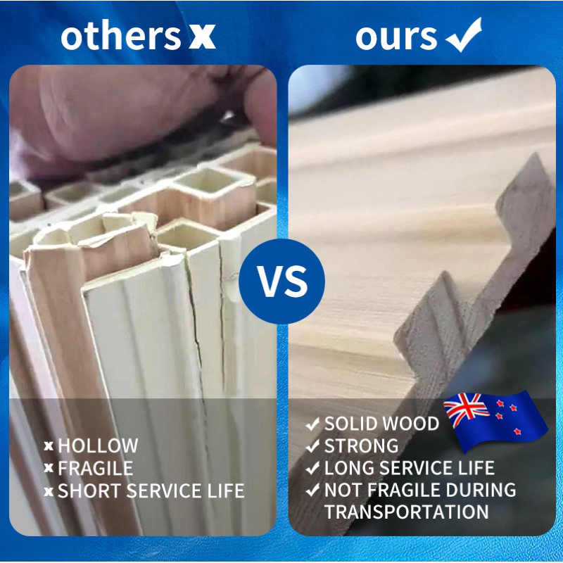 Solid Wood Wallpaper Sticker Waterproof Grille Design Ecological Board ...